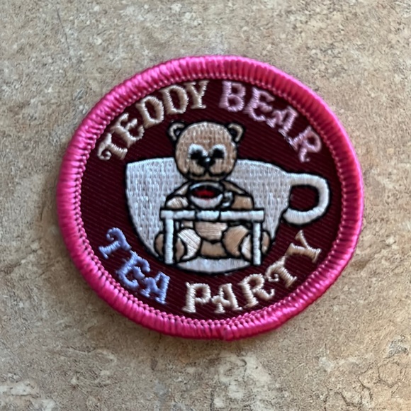 Accessories | Vintage Girl Scouts Vest Teddy Bear Tea Party Patch ...
